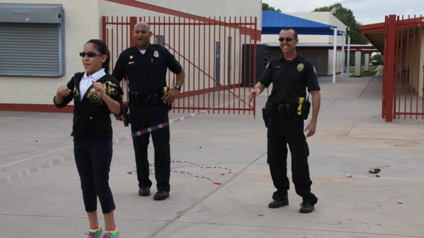 Phoenix Police play at Loma Linda School - Arizona