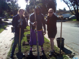 AmeriCorps and Our City Forest join to plant trees - Northern California