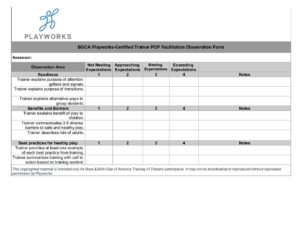 Power of Play Observation Form | Playworks