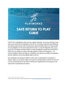 Safe Return to Play Guide | Playworks